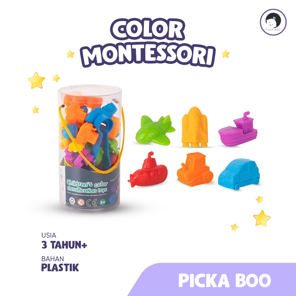 Jual PICKA BOO Mainan anak Klasifikasi Warna Dengan FREE Sorting Bowl ...
