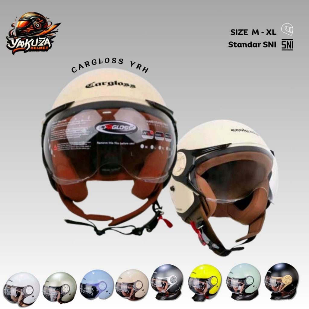 Jual HELM CARGLOSS YRH HIJAB FULL LEHER SOLID ORIGINAL STANDARD SNI ...