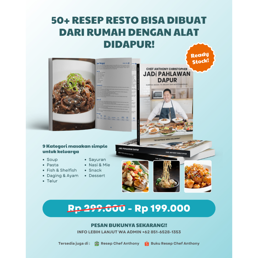 Jual Buku Resep Chef Anthony Christopher - 50 Inspirasi Menu Keluarga | Jadi Pahlawan Dapur ...