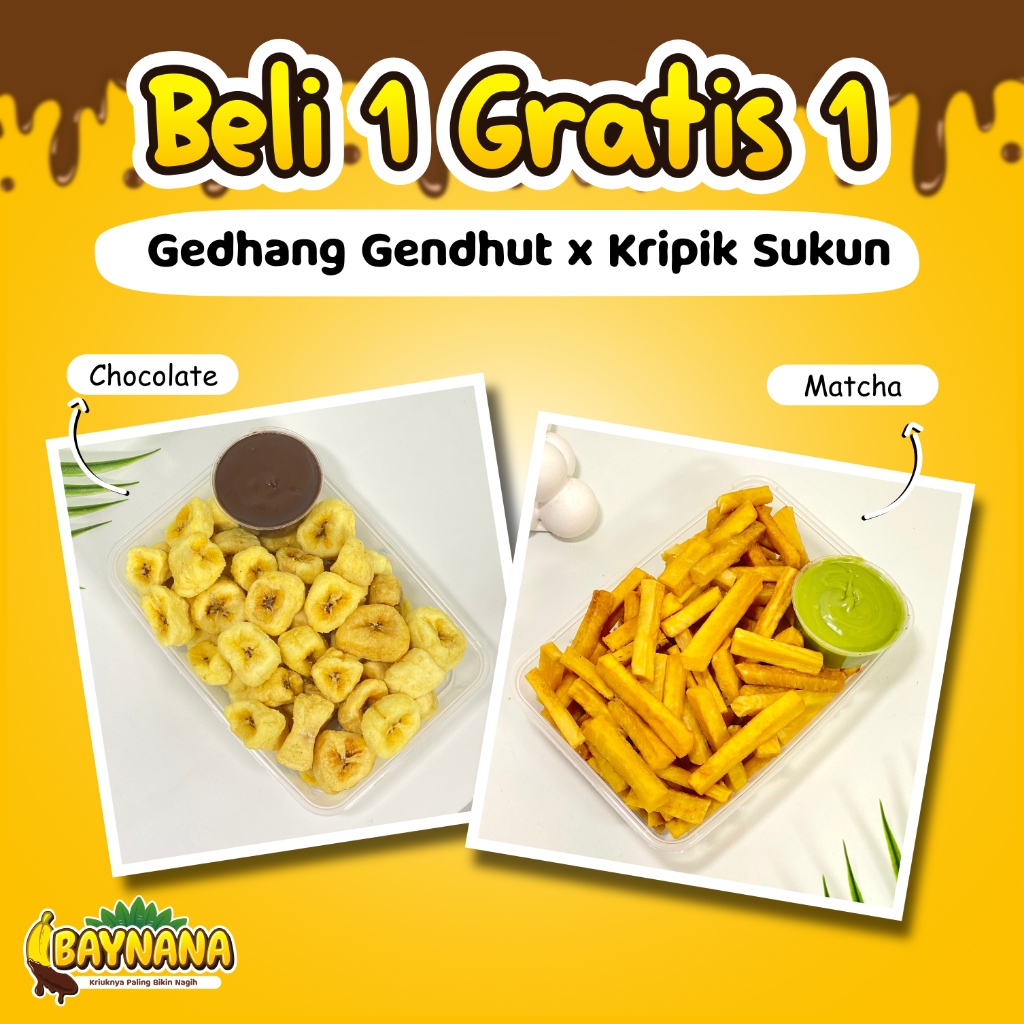 Jual BAYNANA - Gedhang Gendhut x Stik Sukun Beli 1 Gratis 1 | Shopee ...