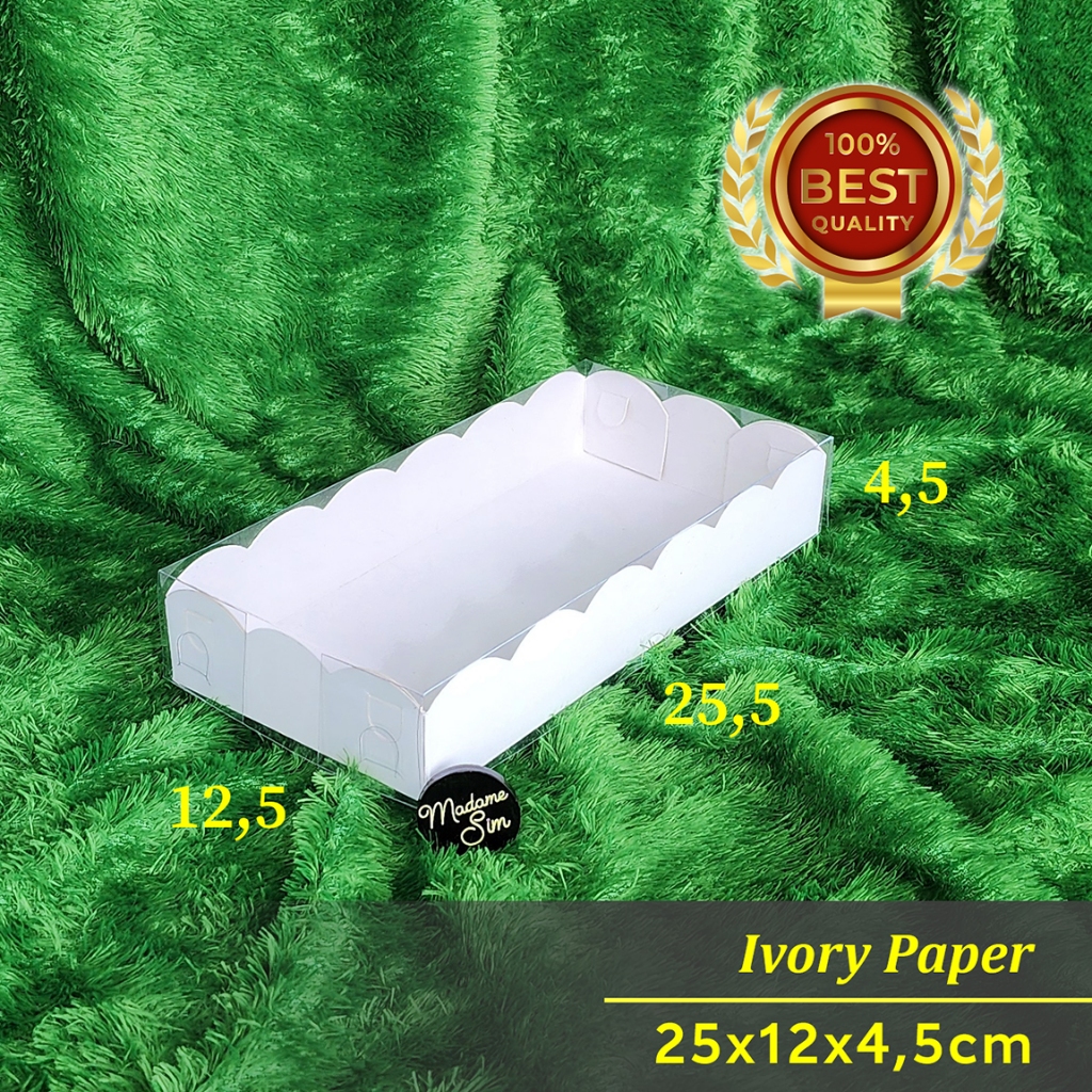 Jual BOX MIKA PUTIH - DUS KUE - KOTAK - KARDUS 25x12x4,5 (ISI : 10 PCS ...