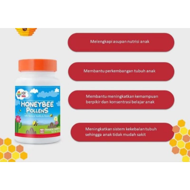 Jual honey bee pollens vitamin anak exp 2026 | Shopee Indonesia
