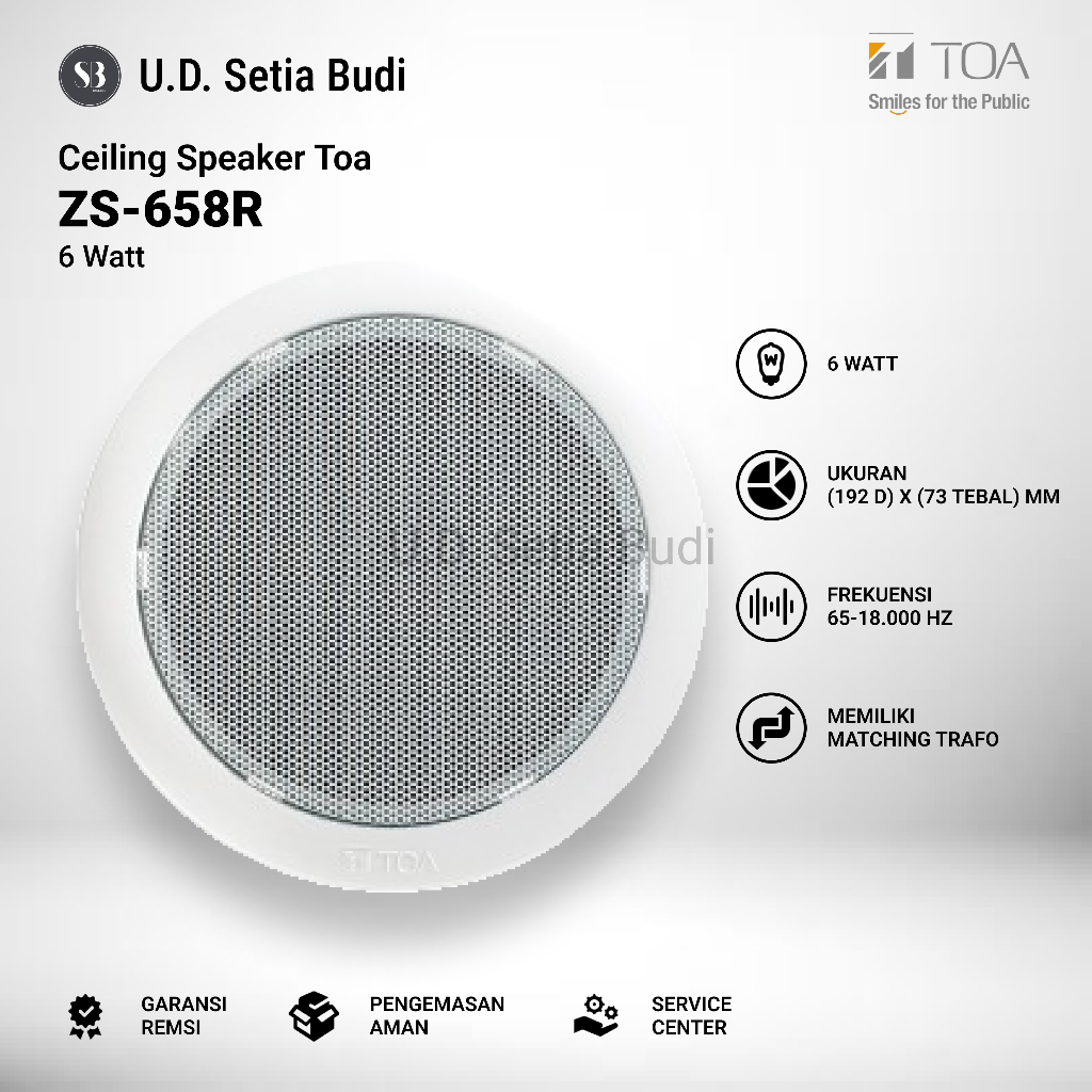 Jual TOA ZS-658R Speaker Plafon Ceiling 6 Watt 658 R | Shopee Indonesia