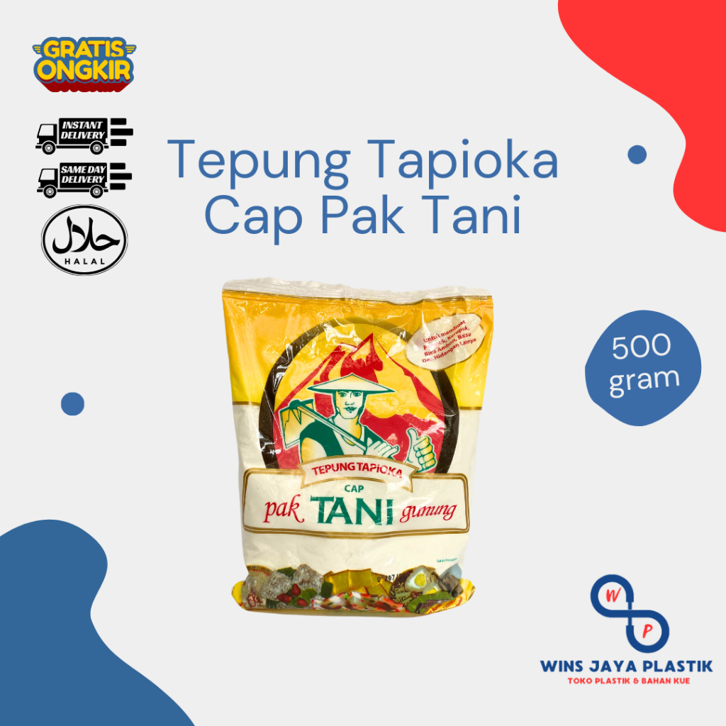 Jual Tepung Tapioka Cap Pak Tani | Sagu Tani | 500 Gram | Tapioka Pak ...