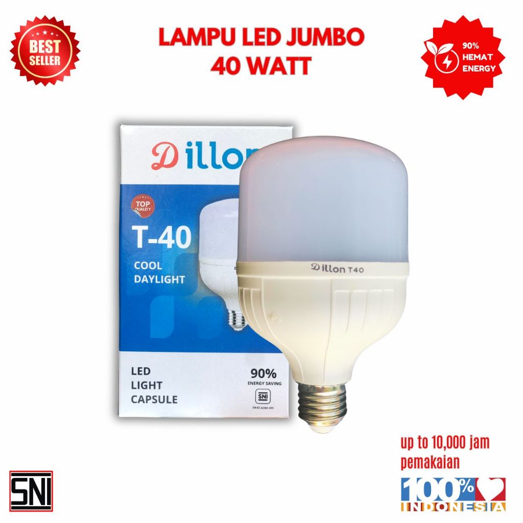 Jual LAMPU LED 40 WATT SUPER TERANG HEMAT ENERGI 90% (GARANSI 1 TAHUN) | Shopee Indonesia