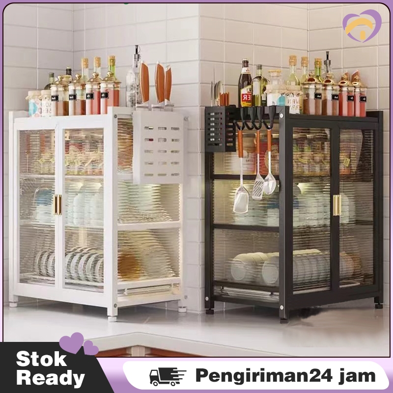 Jual Rak Lemari Dapur /Rak Piring Tertutup /Lemari Piring Minimalis/Rak ...