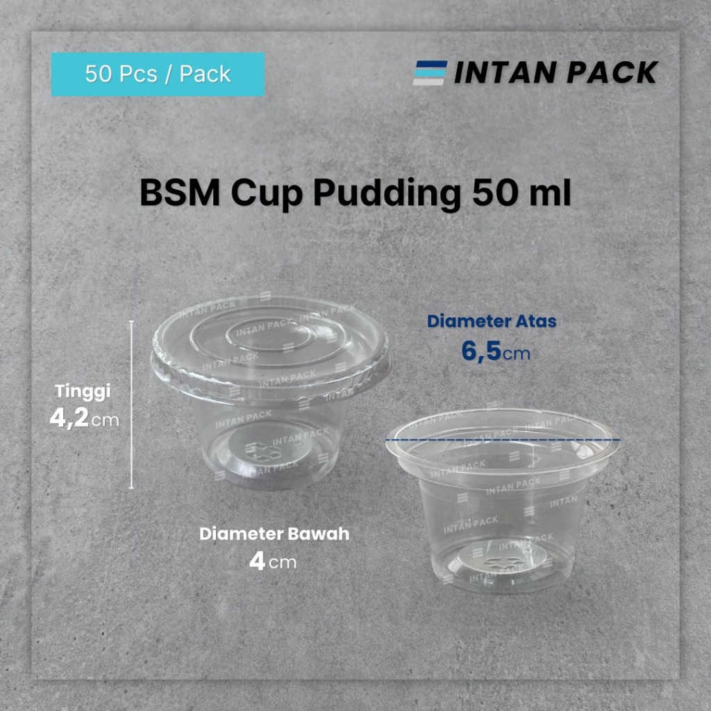 Jual Gelas Plastik Cup Pudding 50 ml BSM ( 50 pcs ) | Shopee Indonesia