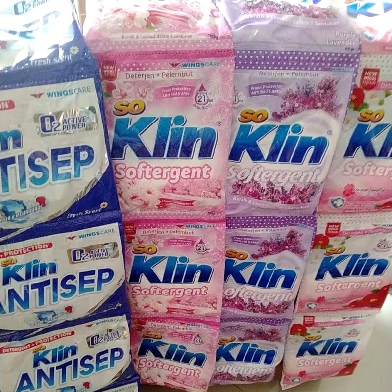 Jual So Klin sabun cuci pakai bubuk Renceng Promo (1000) | Shopee Indonesia