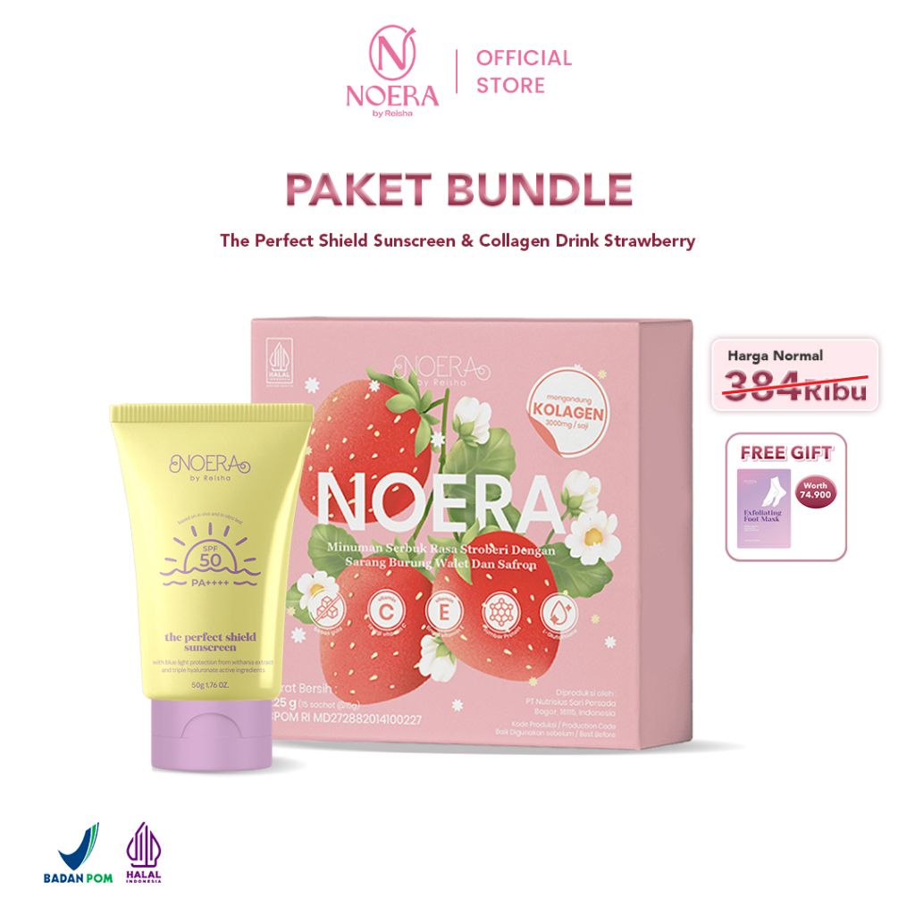 Jual Paket Noera Collagen Drink + Noera The Perfect Shield Sunscreen ...