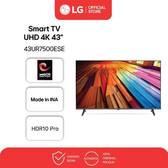 Jual LG Televisi / SMART TV UHD 4K 43" 60Hz Dengan AI ThinQ HDR10 HDR10 ...
