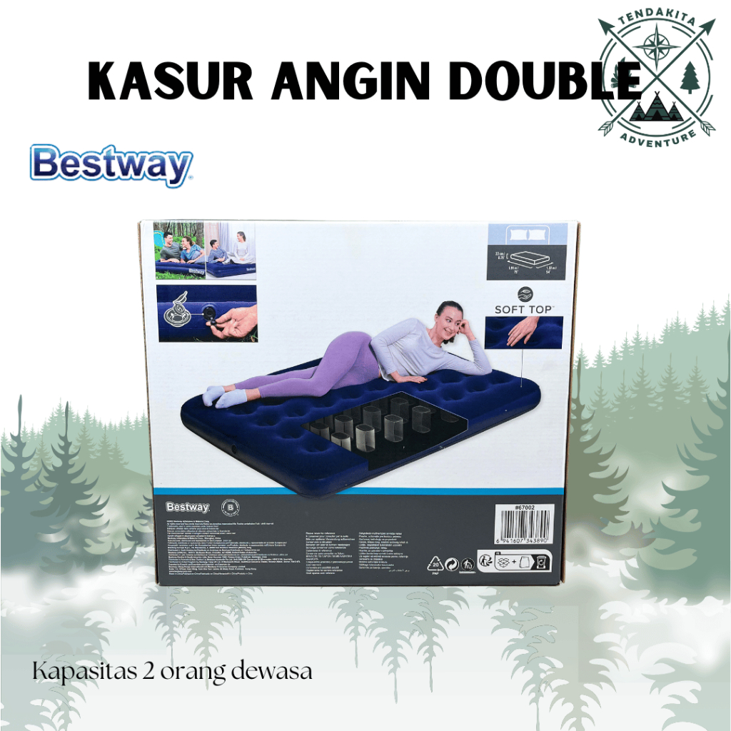 Jual Bestway Kasur Angin Camping Double Plus Pompa Matras Tiup Lipat ...