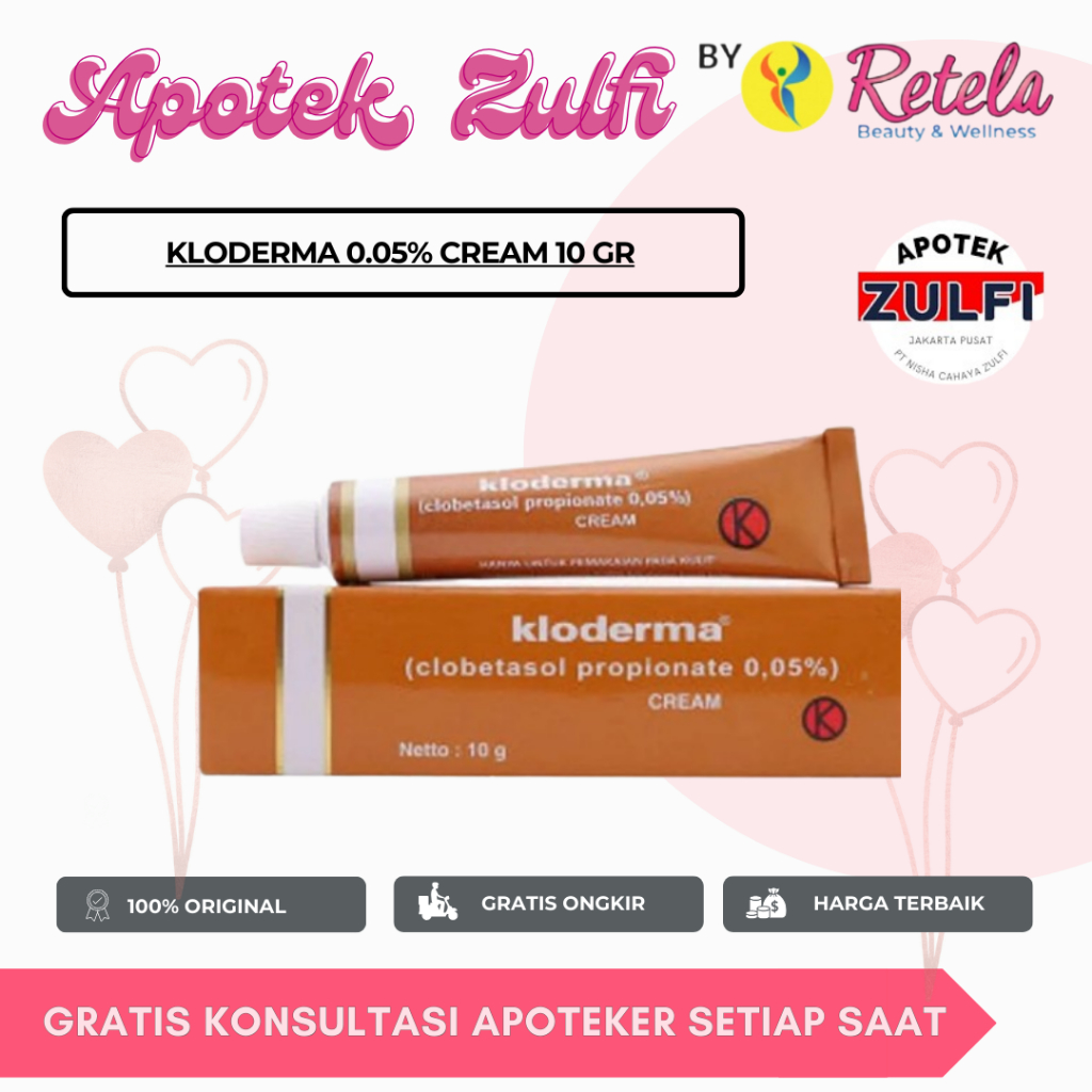 Jual KLODERMA 0.05% CREAM 10 GR/ CLOBETASOL PROPIONATE / PSIORIASIS ...