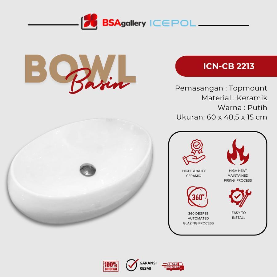Jual WASTAFEL BULAT MEJA ICEPOL IC-2213 / WASHTAFEL MEJA ICEPOL 2213 ...