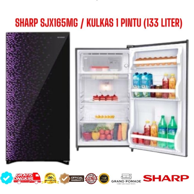 Jual KULKAS SHARP 1 PINTU SJX165MG ( 133 LITER ) | Shopee Indonesia