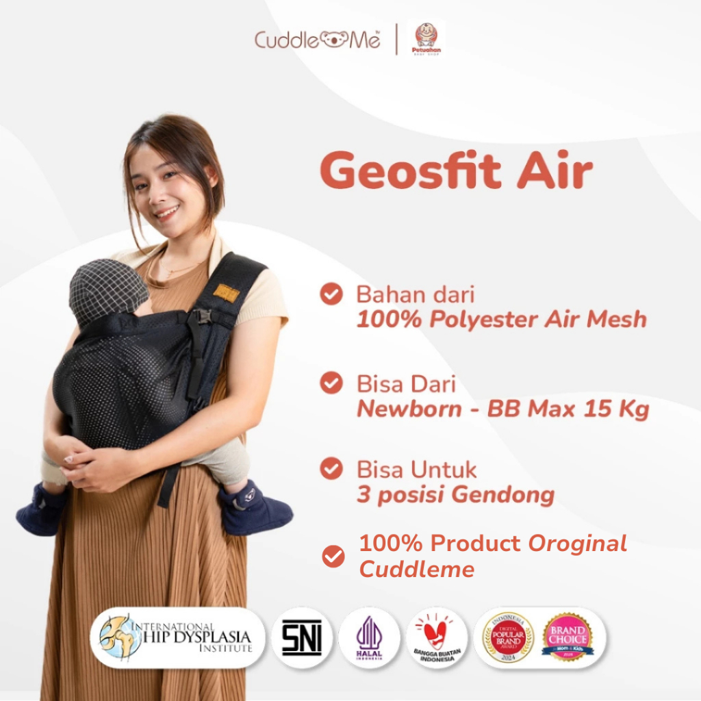 Jual Gendongan Bayi - CUDDLEME Geosfit Air Gendongan Samping Newborn ...