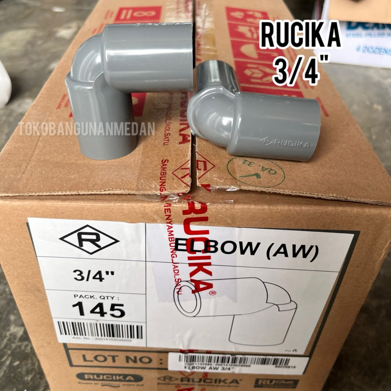 Jual RUCIKA Elbow Knie Elbo PVC Pipa 3/4 inch AW | Shopee Indonesia