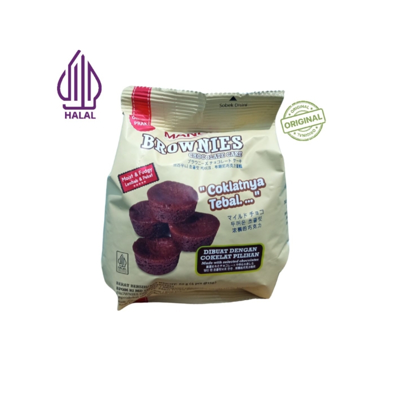 Jual MANON CAKE BROWNIES CHOCOLATE ORIGINAL 60GR | Shopee Indonesia