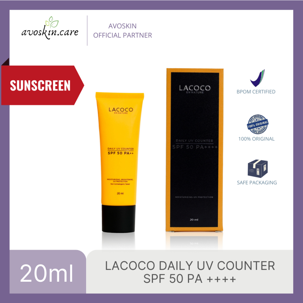 Jual Lacoco Sunscreen Daily UV Counter SPF 50 PA+++ 20ml | Shopee Indonesia