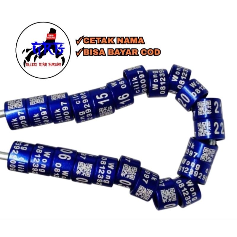 Jual RING MERPATI LASER BARCODE CETAK NAMA ISI 10 BIJI | Shopee Indonesia