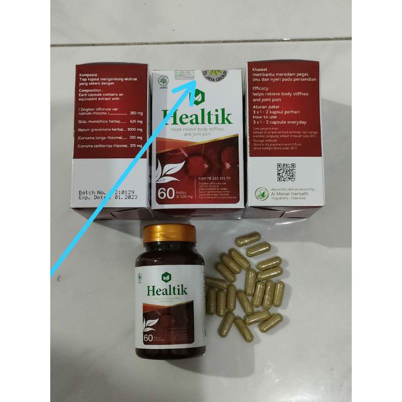 Jual Healtik 60 kapsul 100% Original Obat Rematik Asam Urat Atasi Nyeri ...