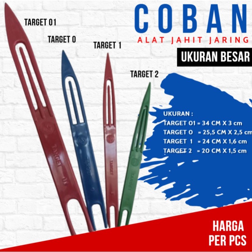 Jual COBAN/CUBAN/JARUM JARING/SIKON/COBAN CAP TARGET /ALAT JAHIT JARING ...