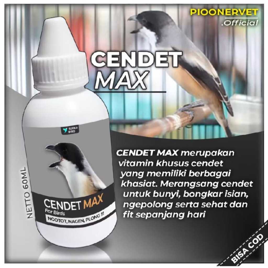 Jual Vitamin Burung Cendet CENDET MAX Obat Vitamin Penggacor Burung ...