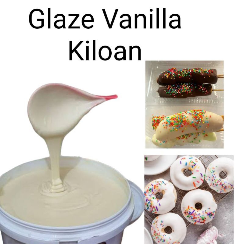 Jual GLAZE VANILLA GLAZE DONAT TOPPING OLESAN GLAZE CAIR WHITE | Shopee ...