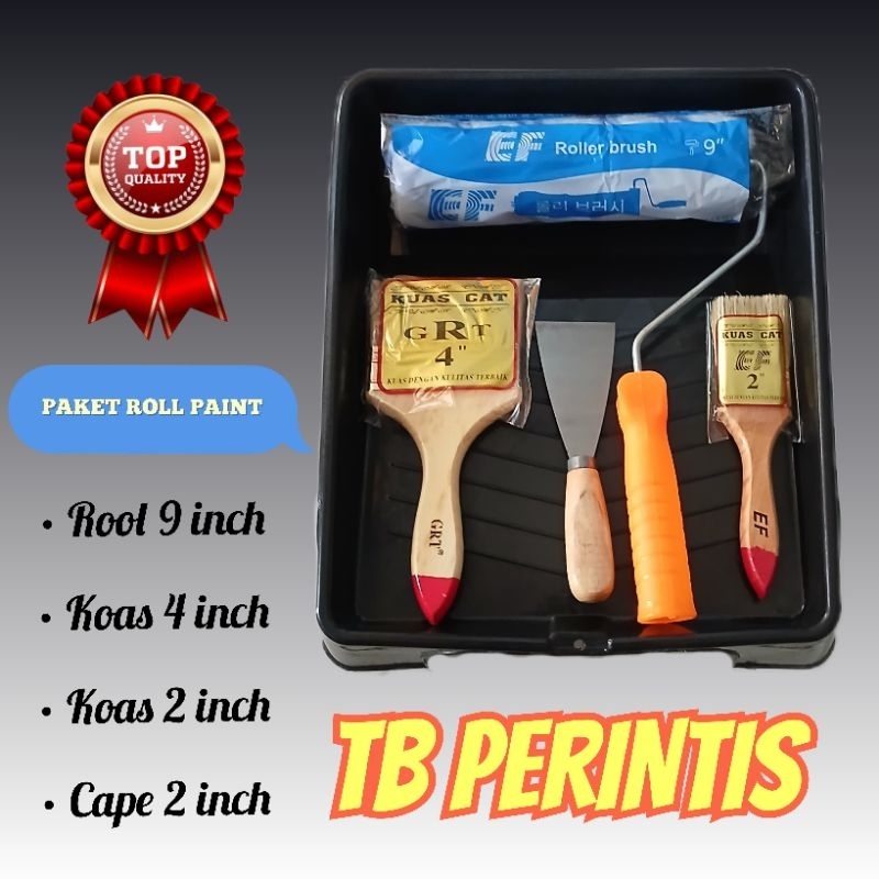 Jual Paket bak cat + kuas rol 9inci. harga per paket | Shopee Indonesia