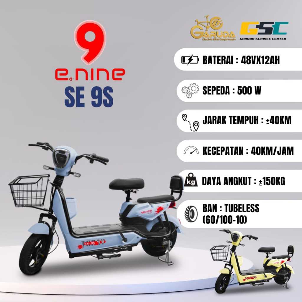 Jual Sepeda Listrik E Nine SE-9S | Shopee Indonesia