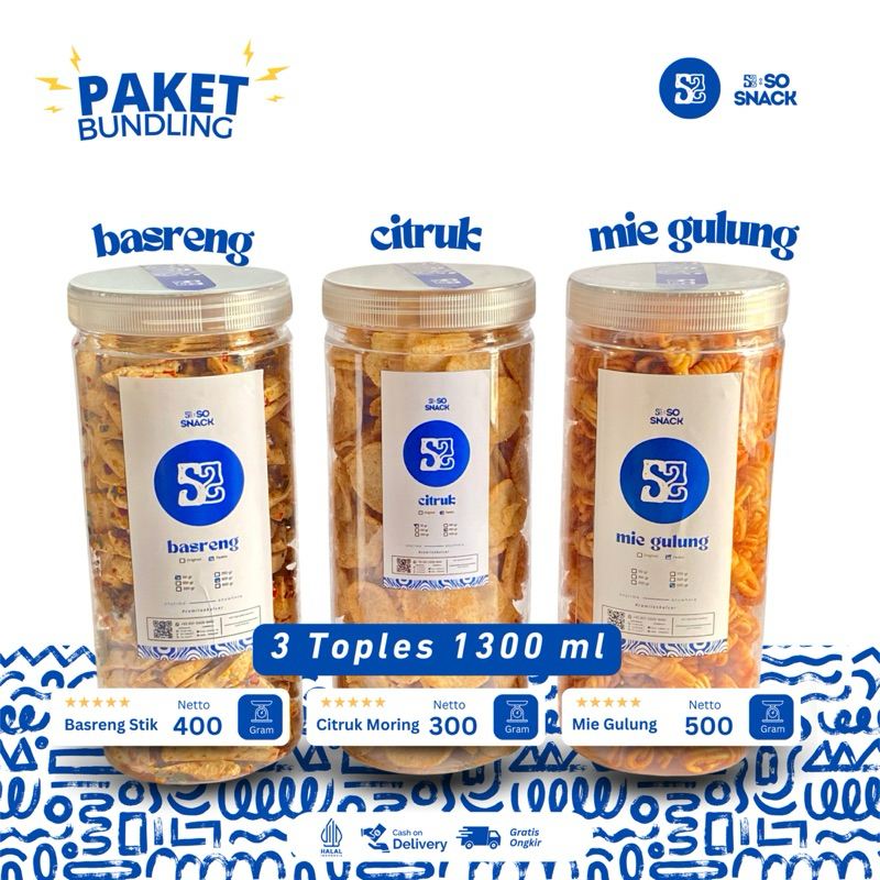 Jual PAKET BUNDLING 3 TOPLES HEMAT - Basreng - Mie Gulung - Citruk ...