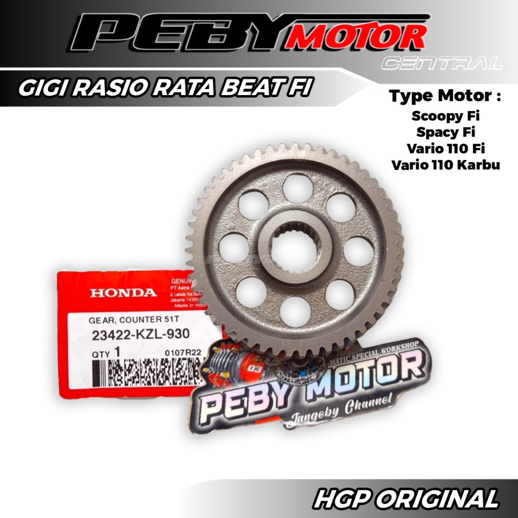 Jual Gigi Rasio Rata Beat Scoopy Spacy Vario 110 Fi ORIGINAL Resmi HGP ...