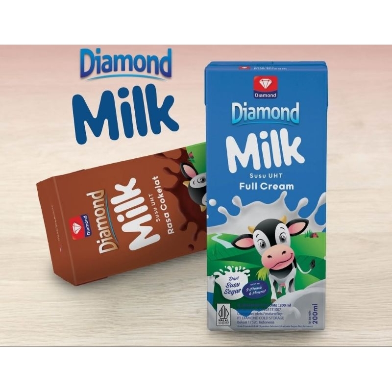 Jual SUSU DIAMOND UHT FULL CREAM/COKELAT 1L | Shopee Indonesia