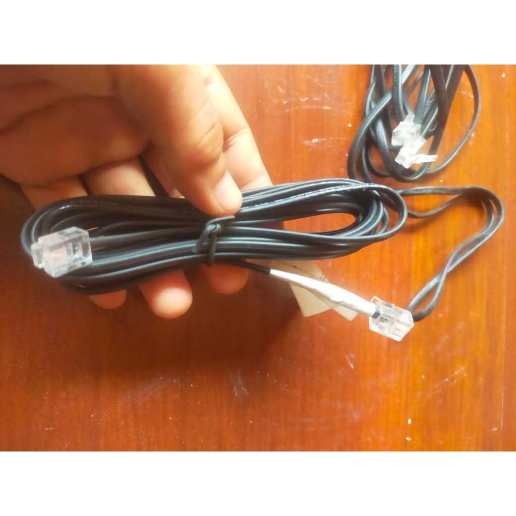 Jual Kabel Telepon Rumah & Kantor / kabel line cord + RJ11 2.5 meter ...