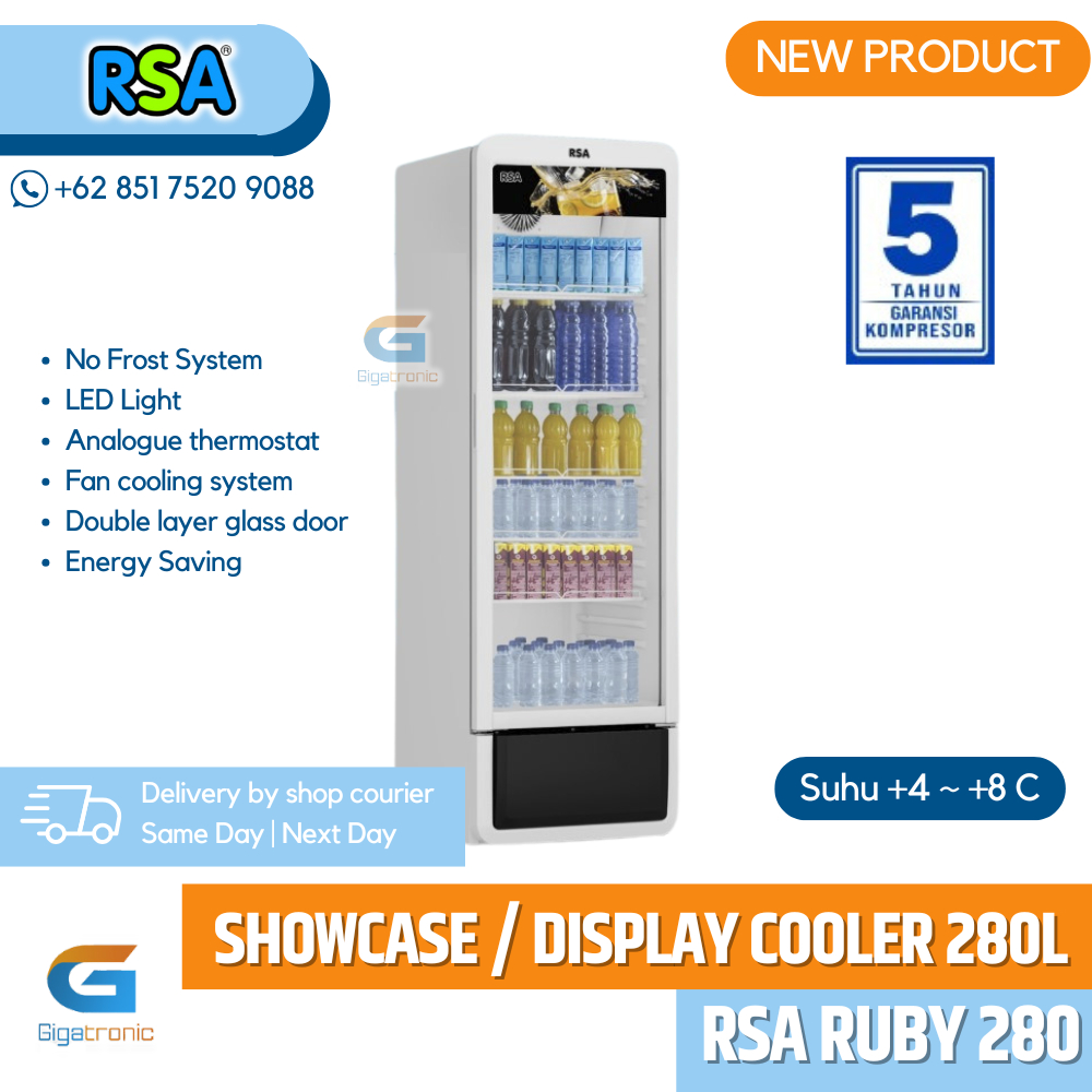 Jual RSA Display Cooler Ruby 280 / Pendingin Minuman Showcase Chiller ...