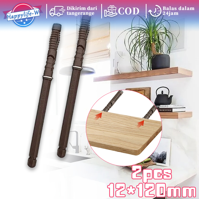 Jual 2pcs/Set Braket Ambalan Melayang Baut Ambalan Dinding 12cm Bracket ...