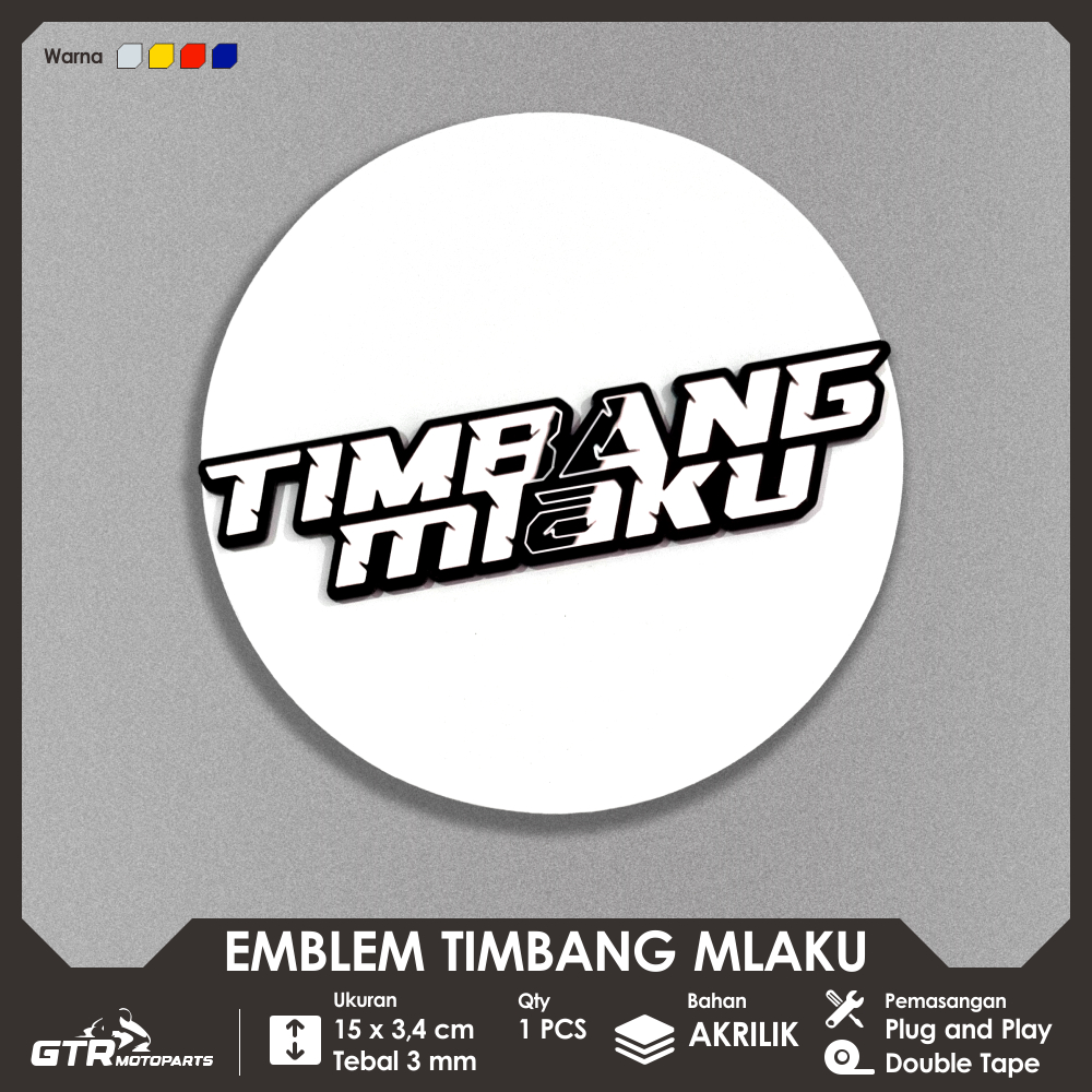 Jual GTR Emblem Timbang Mlaku 1 PC 3D Logo Timbul Aksesoris Motor Keren ...