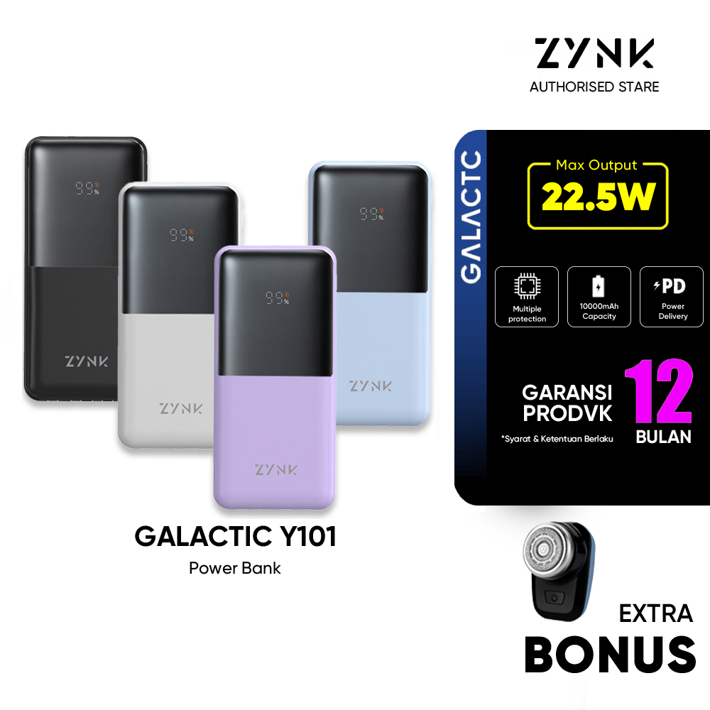 Jual ZYNK PowerBank 10000 mAh Fast Charging 22.5W / 3A Power Bank For Android iPhone - Garansi 1 ...