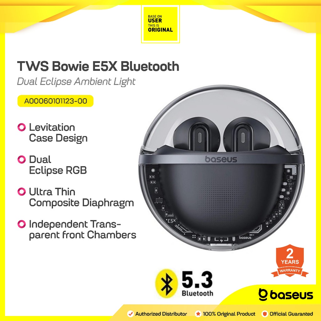 Jual Baseus TWS Bowie E5x Bluetooth 5.3 Earphone Earbuds Headset True ...