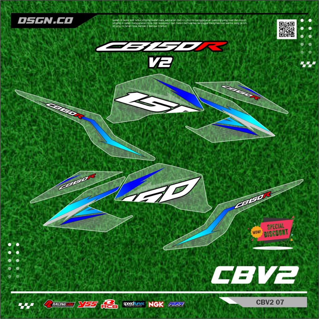 Jual STRIPING STIKER TRANSFARAN CB150R NEW V2 - STRIPING CB150R NEW ...