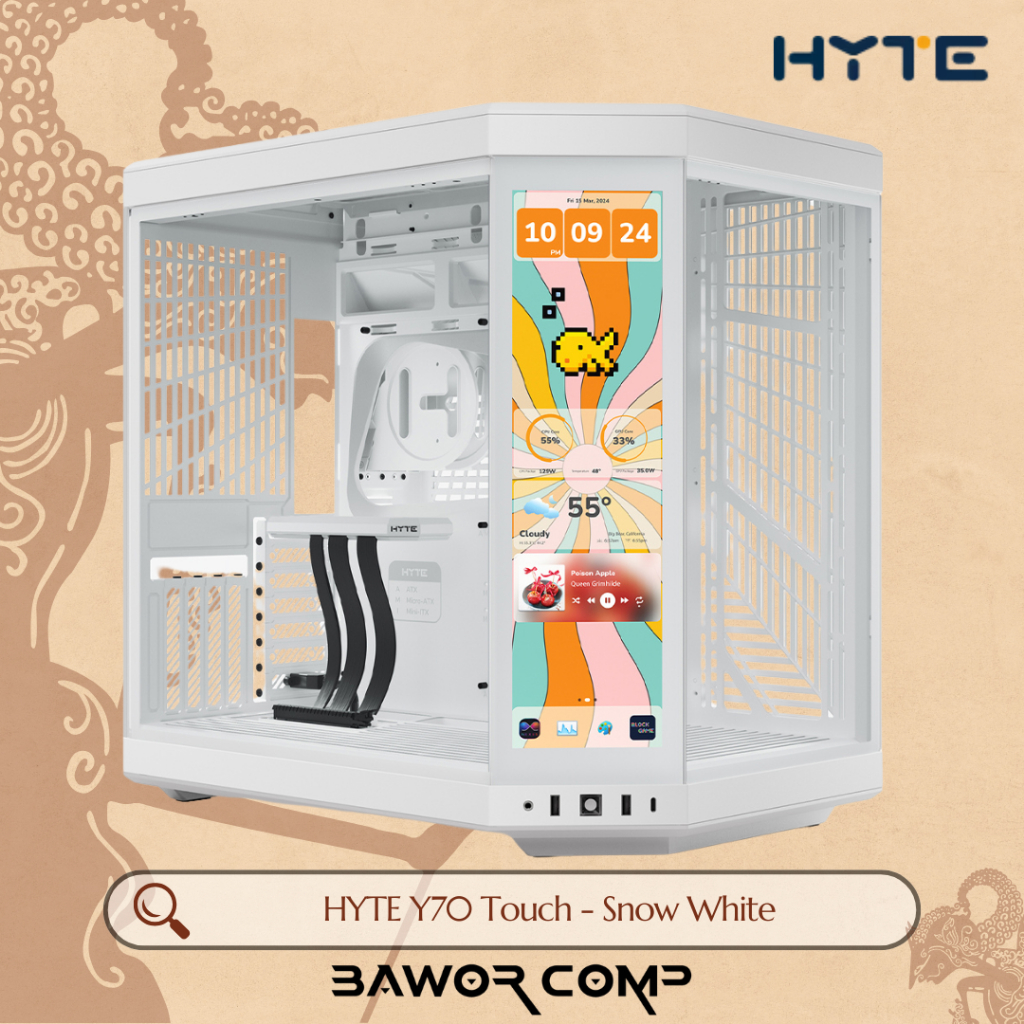 Jual HYTE Y70 Touch Snow White Modern Aesthetic - Casing PC ATX - EATX ...