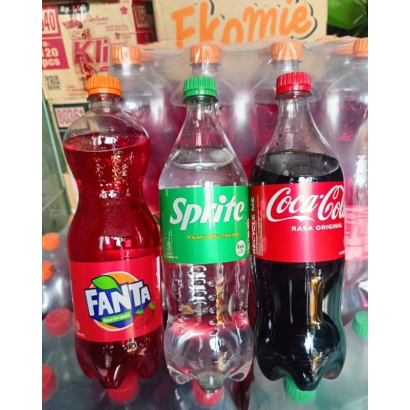 Jual FANTA, COCA COLA, SPRITE 1LITER SATU KARTON ISI 12 PCS | Shopee Indonesia