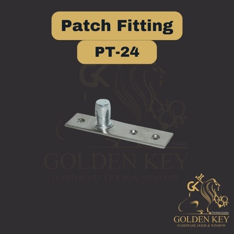 Jual PATCH FITTING PINTU KACA FRAMELESS GOLDEN KEY PT 24 GLASS DOOR ...