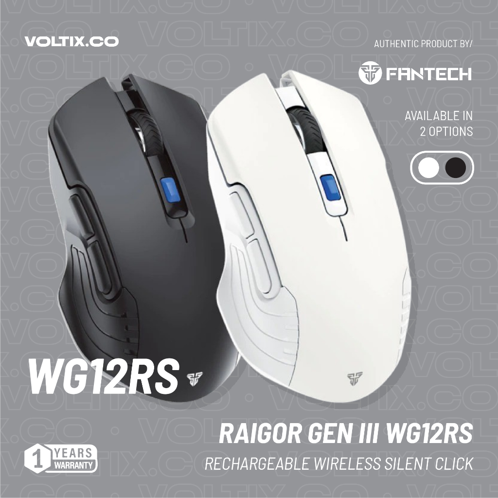 Jual Fantech WG12RS RAIGOR Gen III Rechargeable Wireless Gaming Mouse WG12 Rs WG-12Rs Dual ...