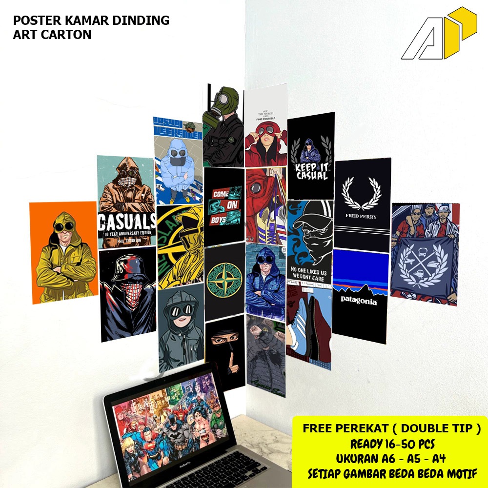 Jual Poster Dinding Kamar Casual / Poster Dinding casual suporter ...