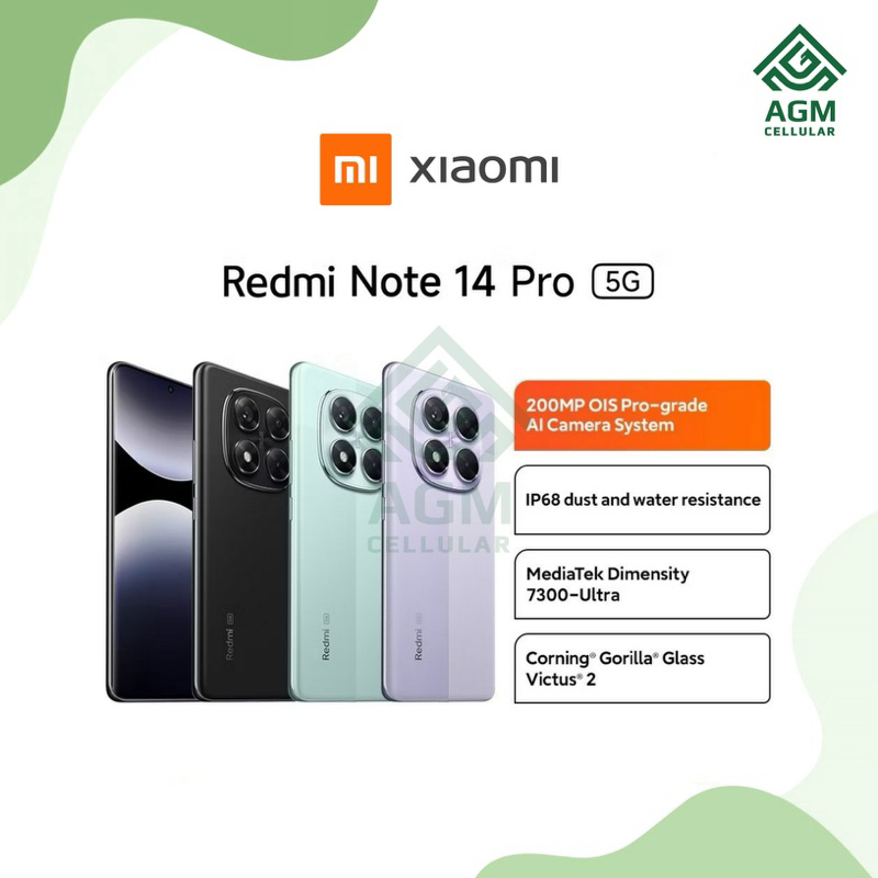 Jual HANDPHONE XIAOMI REDMI NOTE 14 PRO 5G RAM 12GB/512GB | 8GB/256GB ...