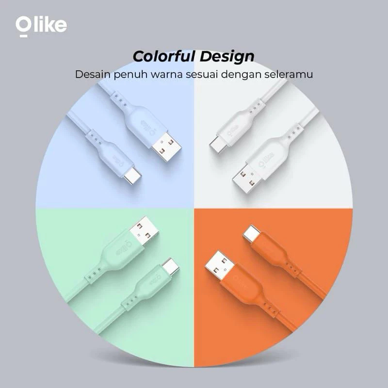 Jual Kabel data OLIKE D306M MICRO / D306C TYPE C 2.4A fast charging ...