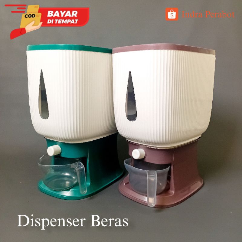Jual Dispenser Beras 10 Kg Otomatis FREE Gelas Takar Rice Box Bucket ...