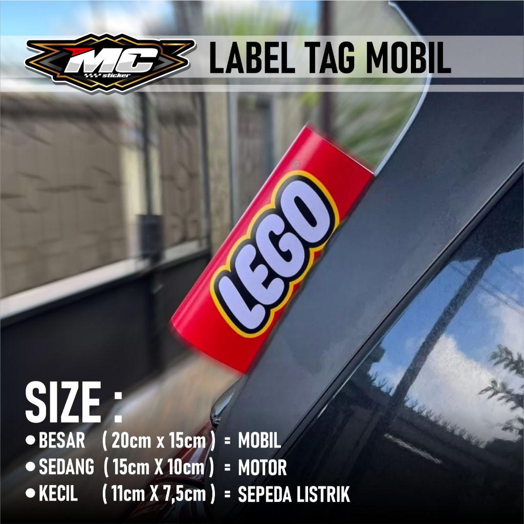 Jual MC Stiker Label Mobil LEGO - Label Tag Mobil - Variasi Penutup ...