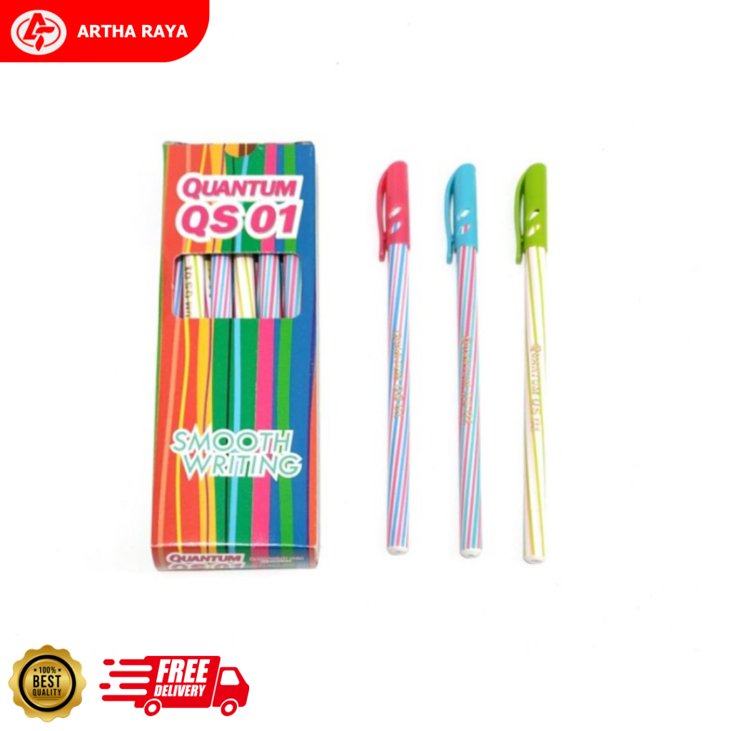 Jual PENA PULPEN STANDARD QUANTUM QS01 1 BOX (12 PCS) | Shopee Indonesia