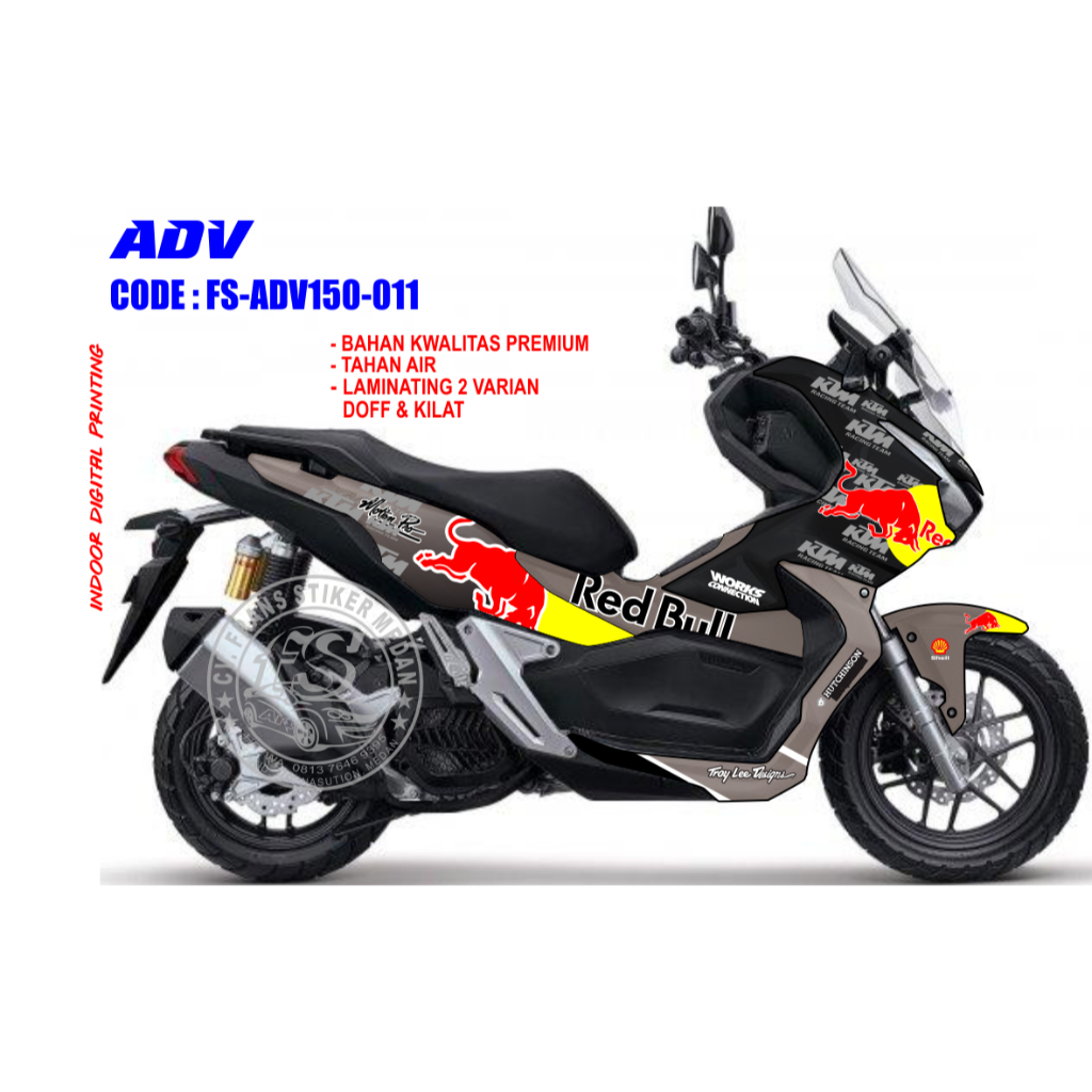 Jual Sticker Decal Motor ADV 150 Tahun 2019 Code FS-ADV-011, Vinyl ...
